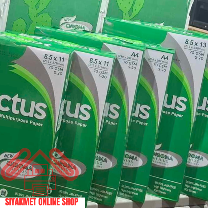MULTI PURPOSE COPY PAPER CACTUS BOND PAPER SOLD PER REAM | Lazada PH