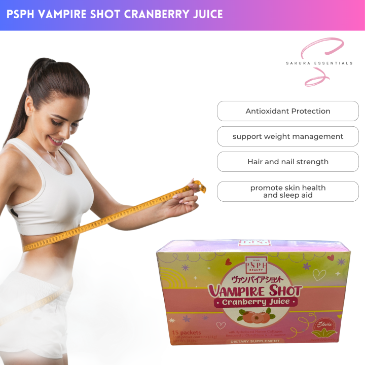 PSPH Vampire Shot Cranberry Slimming Juice with L-Carnitine, Marine ...
