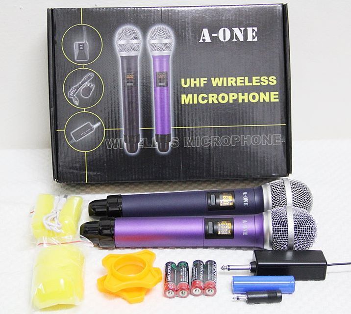 A-66 Wireless Microphone ไมค์ ลอย ไร้สาย ไมค์ลอยคู่ ชุด ไมโครโฟร ...