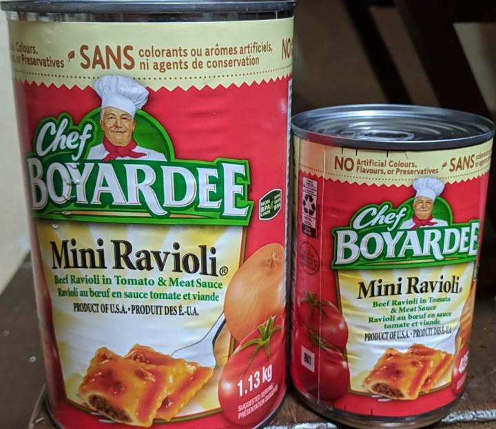 NEW and ORIGINAL - (1.13 Kg & 425g) Chef Boyardee® Mini Ravioli Beef ...