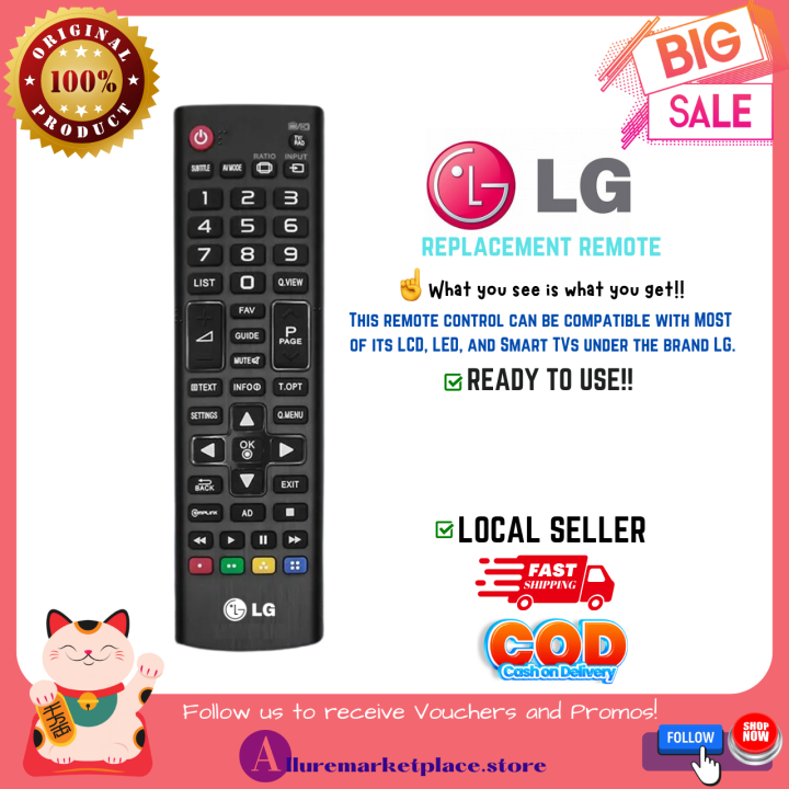 LG TV Remote Control Universal Replacement Remote for LCD LED Smart TV ...