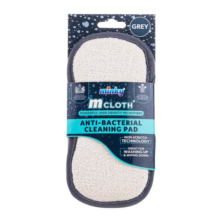 Minky Grey Dual Side Cleaning Sponge And Pad - Anti Bacterial Non ...