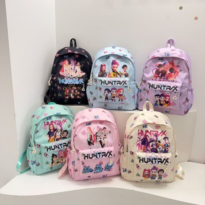 MUNCHX Nylon Demon Hunters Backpack Anime Print KPop Design Student ...