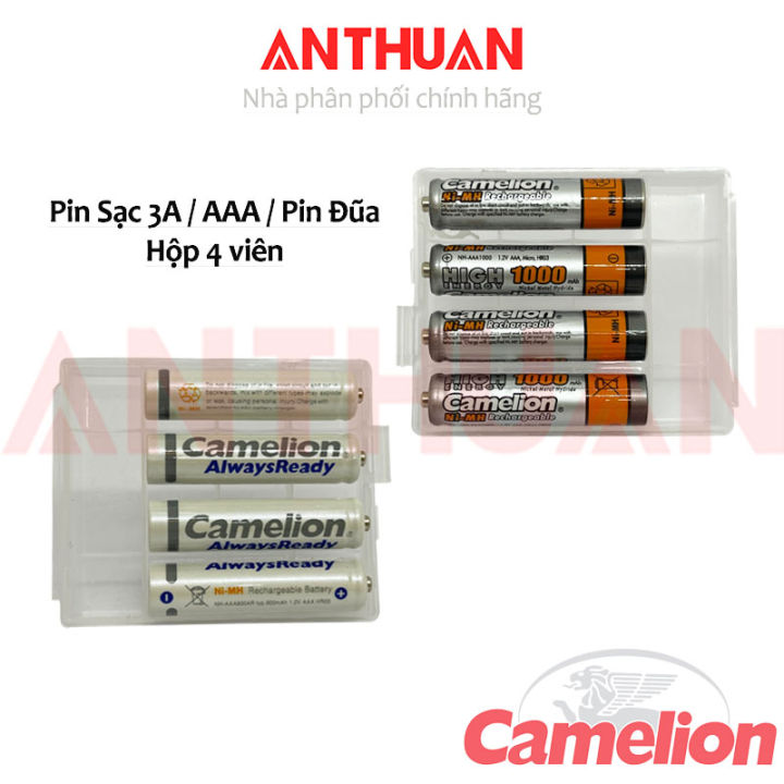 [Hộp 4 viên] Pin sạc 1.2V 3A / AAA Camelion 1000mAh, 900mAh. Pin Đũa ...