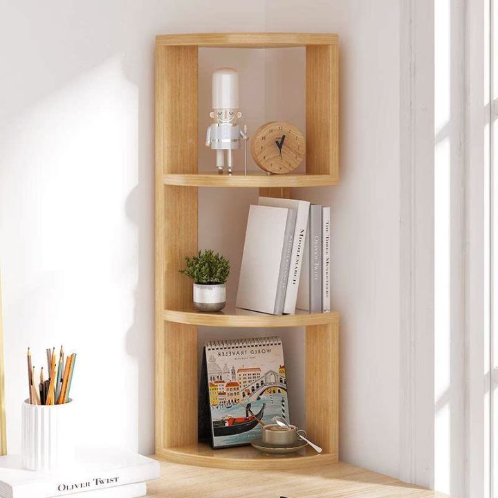 Corner bookshelf desktop shelf corner bed triangle cabinet desk corner ...