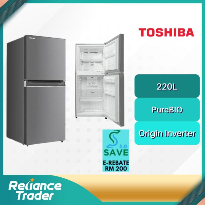 Toshiba 2 Doors Refrigerator (220L) GR-RT230WE-PMY/ Morgan 225L 2 Door ...
