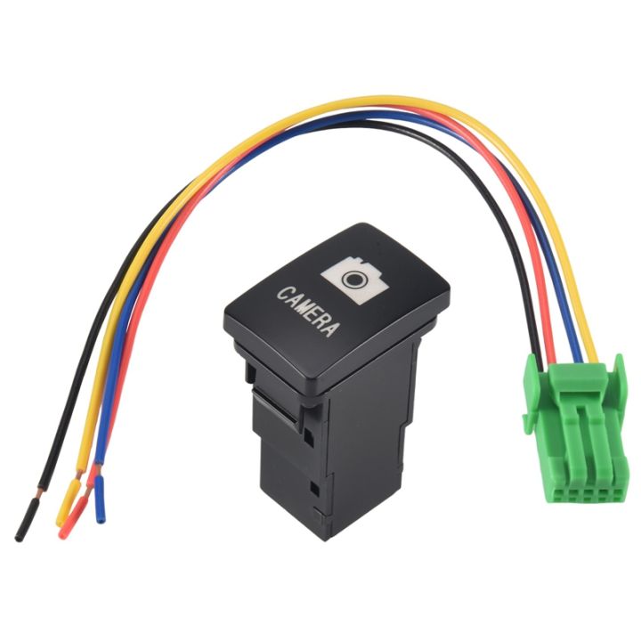 (KSIC) 33x22mm 12V Blue LED Illuminated Switch On/Off For Yaris Black ...