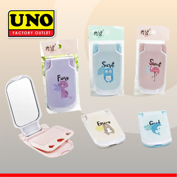 Mini Portable Folding Rectangular Mirror & Comb Pocket Set | Lazada PH