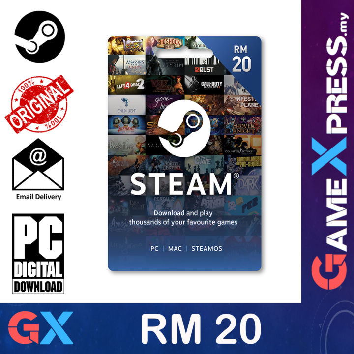 [24/7 Auto Email] Steam Wallet RM20 Digital Prepaid Code - RM 20 SW MY ...