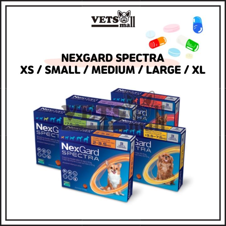 【NEXGARD SPECTRA / 1 BOX 3 tablets】 Nexgard Spectra Chewable THREE ...