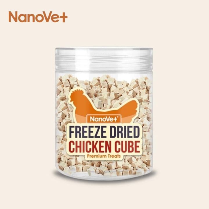 Nanovet Freeze Dried Mini Chicken Cube Premium Treats (40gm) | Lazada
