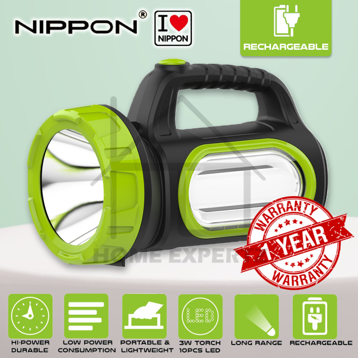 NIPPON RECHARGEABLE LED EMERGENCY LIGHT RECHARGEABLE TORCH LIGHT (NTL ...