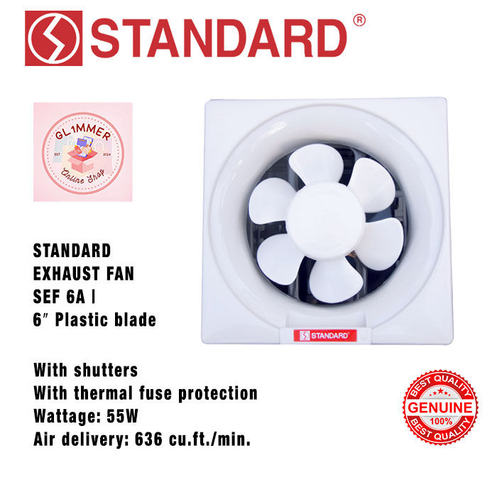 GL1MMER STANDARD EXHAUST FAN (SEF 6A, SEF 8A, SEF 10A, SEF 12A) W ...