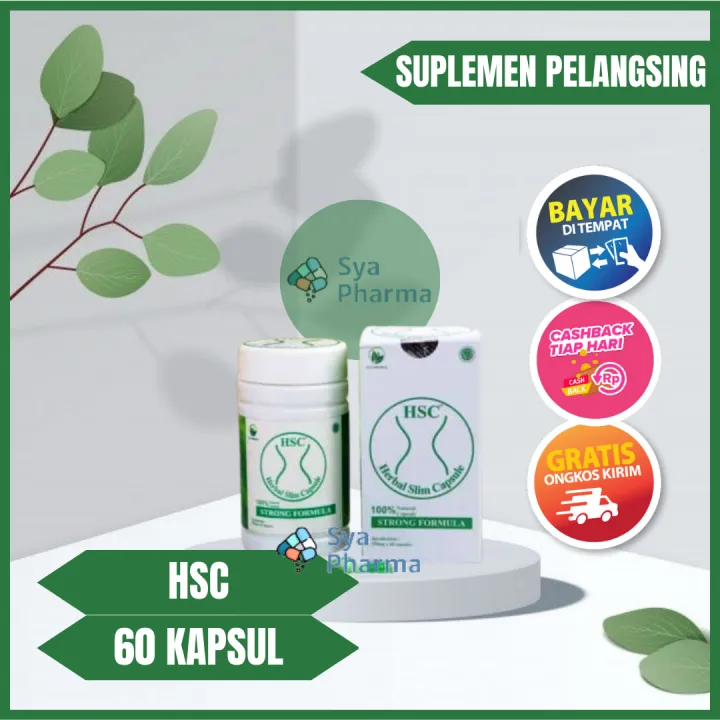 Obat Pelangsing HSC Herbal Slim 60 Kapsul Diet Kurus yang Aman Untuk ...
