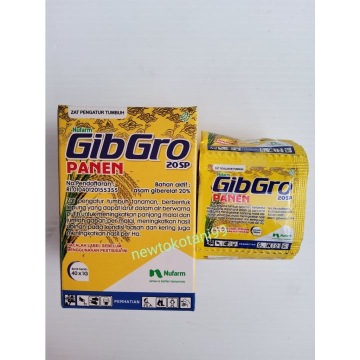 ( 40 bungkus ) 1 kotak GIBGRO PANEN 20 SP zat pengatur tumbuh gibro ...