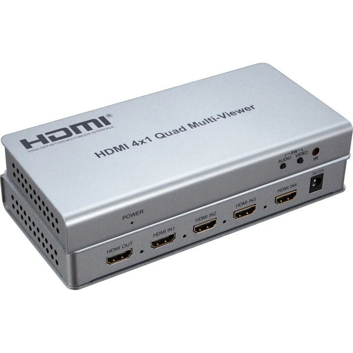 4x1 HDMI Multi-viewer Quad Screen Segmentation Splitter 4 Port HDMI ...