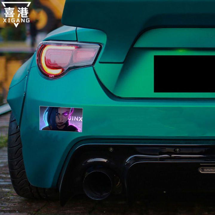 Jinx jinx Jin Kesi beautiful girl eyes car sticker LOL game case glass ...