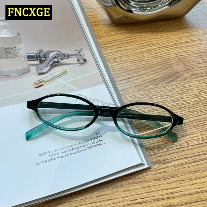 FNCXGE แว่นตาสายตาสั้น ผู้หญิง แฟชั่น กรองแสงคอม ป้องกันรังสี กรองแสงสีฟ้า แว่นทรงวงรี ป้องกัน ...