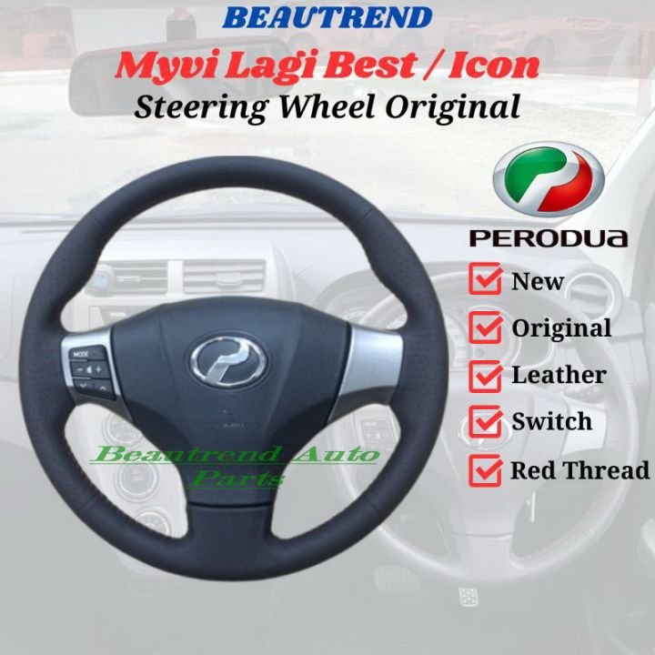Perodua Myvi Lagi Best Steering Wheel Leather Complete Set Myvi Icon SE ...