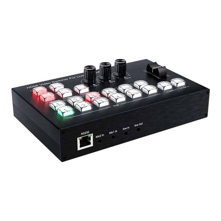 4K 4 Channel -Compatibl Video Multi Camera Switcher for Live Broadcast ...