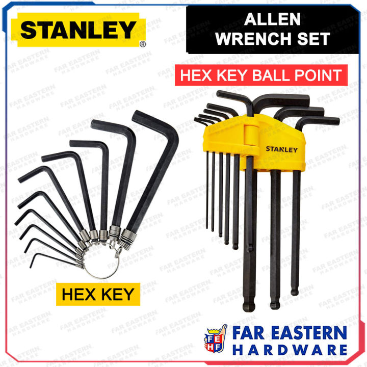 STANLEY Allen Wrench Ball Point Hex Key Set STHT | Lazada PH