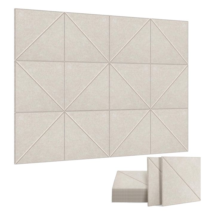 TECHCHIP-12 Pack Acoustic Panels, 12 X 12Inch Decorative Soundproofing ...