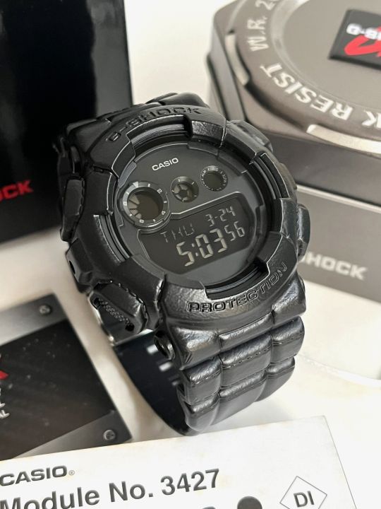 G Shock GD120BT-1 Basic Black Textured Resin Digital Watch for Men ...