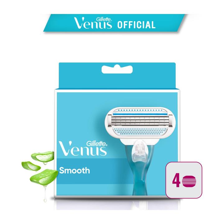 Gillette Venus Smooth Refill Blades 4 Count (Laz Mama Shop) | Lazada ...