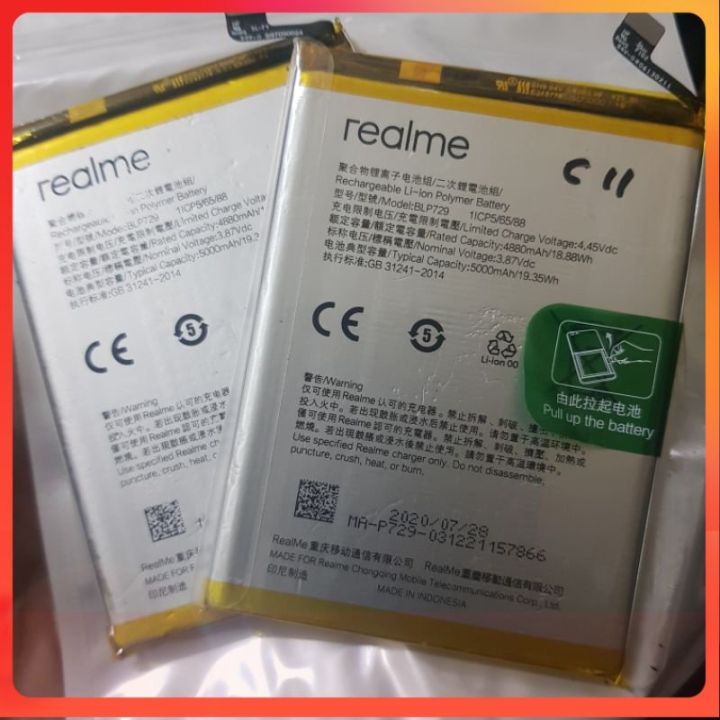 แบตเตอรี่ Realme BLP-729 ORI / Baterai Realme 5 / 5i / 5s / Realme C3 ...