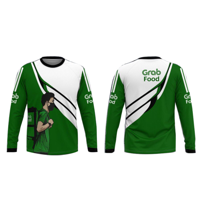 เสื้อแฟชั่นชายหญิงฤดูร้อน ระบายอากาศดี คอวีลาย GRAB FOOD RIDER | Lazada ...