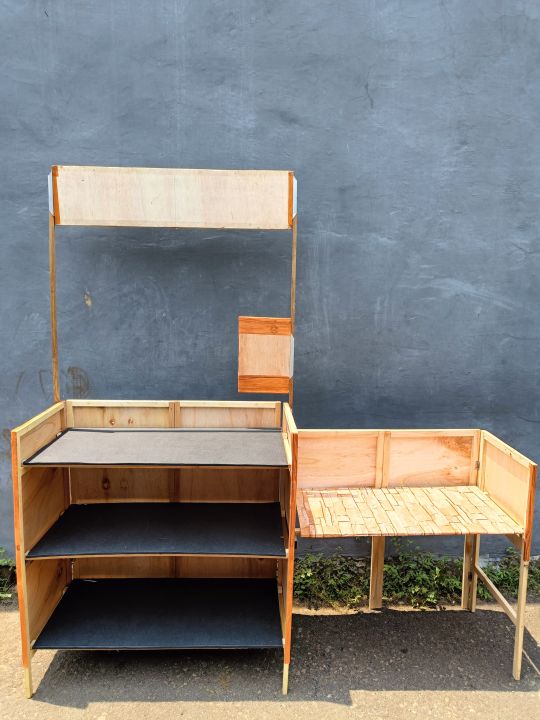 BOOTH PORTABLE / GEROBAK LIPAT / MEJA JUALAN / MEJA DAGANG | Lazada ...
