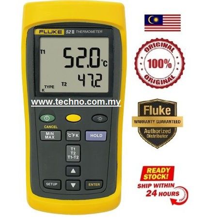 Fluke 52-2 Dual Probe Digital Thermometer , Fluke 52 II | Lazada
