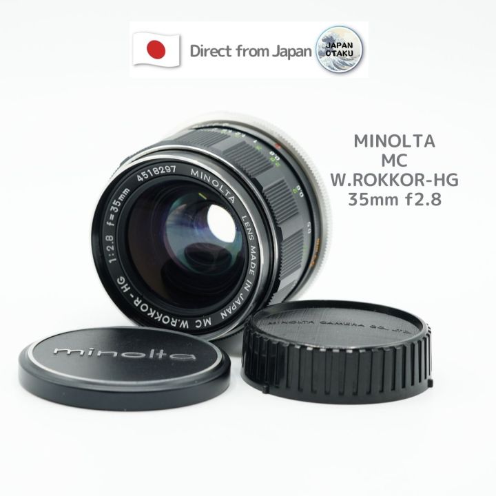 [Used in Japan] " Vintage Lens " MC W.ROKKOR-HG 35mm f/2.8 Minolta Released in 1966 Japan ...