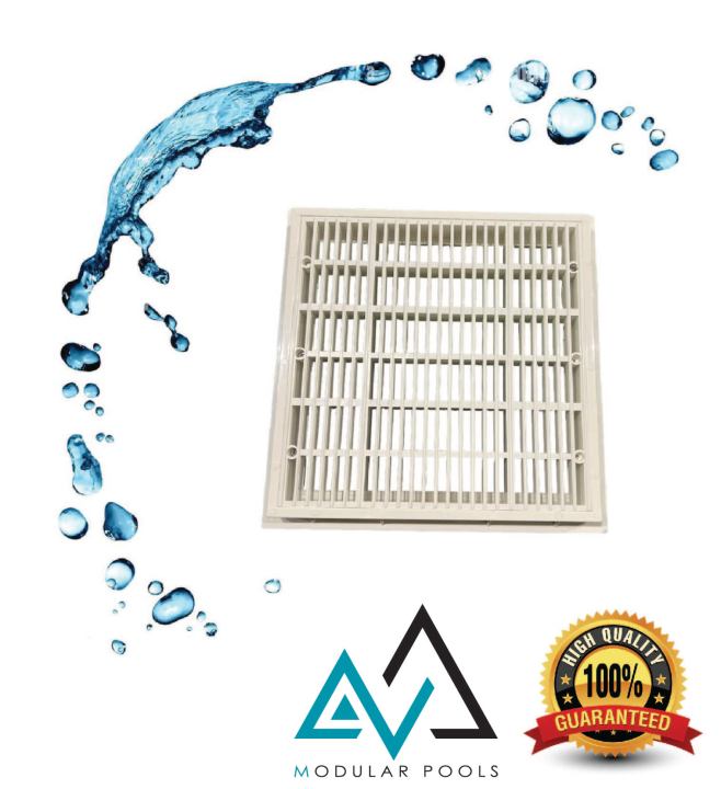 Square Main Drain Cover 12" x 12" Model:EM2812 Emaux | Lazada