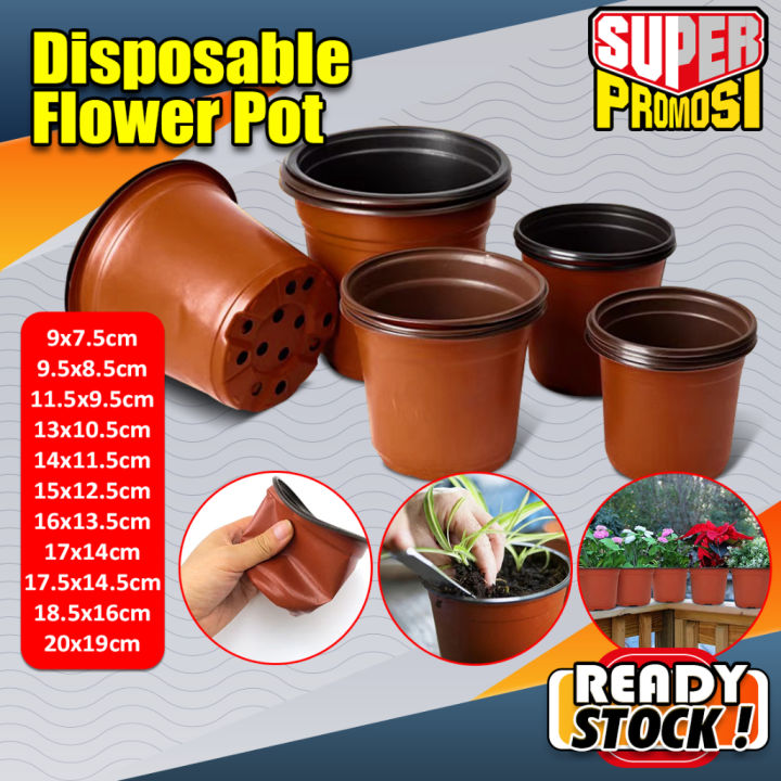 Ultra Thin Plactic Flower Pot Plant Pot Nursery Pot Disposable Pasu ...