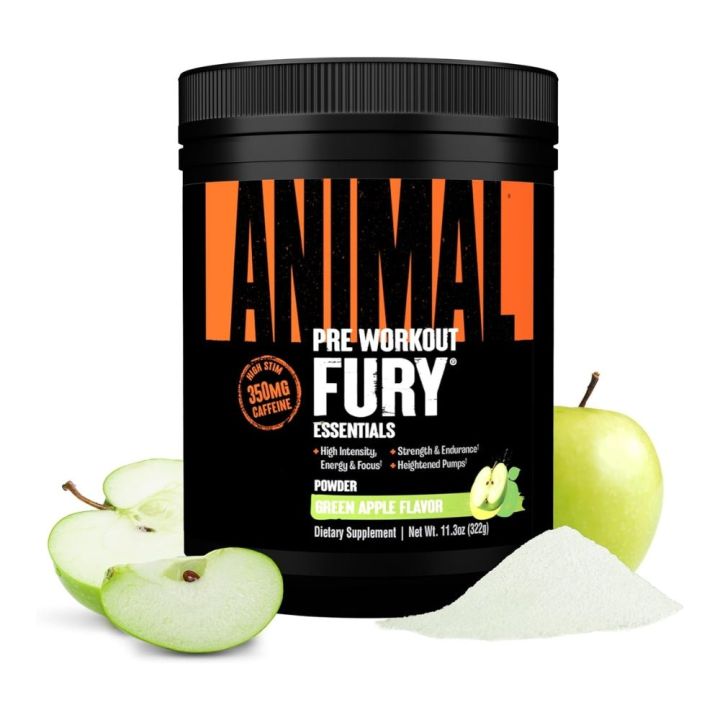 Universal Animal Fury Pre-Workout 20srv (350mg Caffeine, BCAAs ...