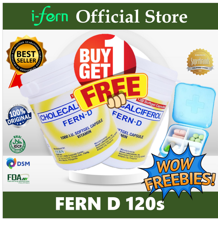 B1T1 FERN D (120 pcs) - Legit VITAMIN D3 Cholecalciferol 100% Authentic ...
