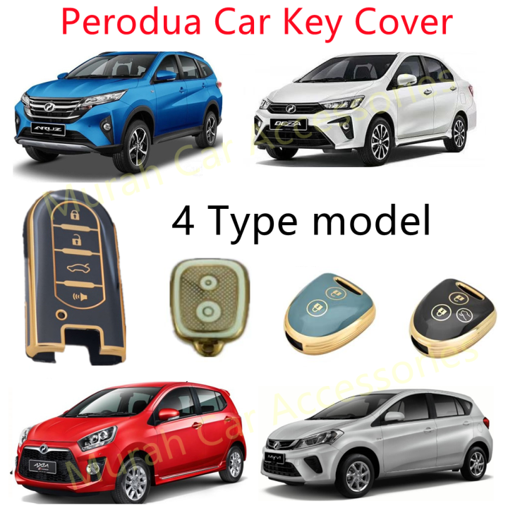 Perodua Car Key Cover MYVI BEZZA AXIA ARUZ VIVA ALZA Chrome Reflection ...