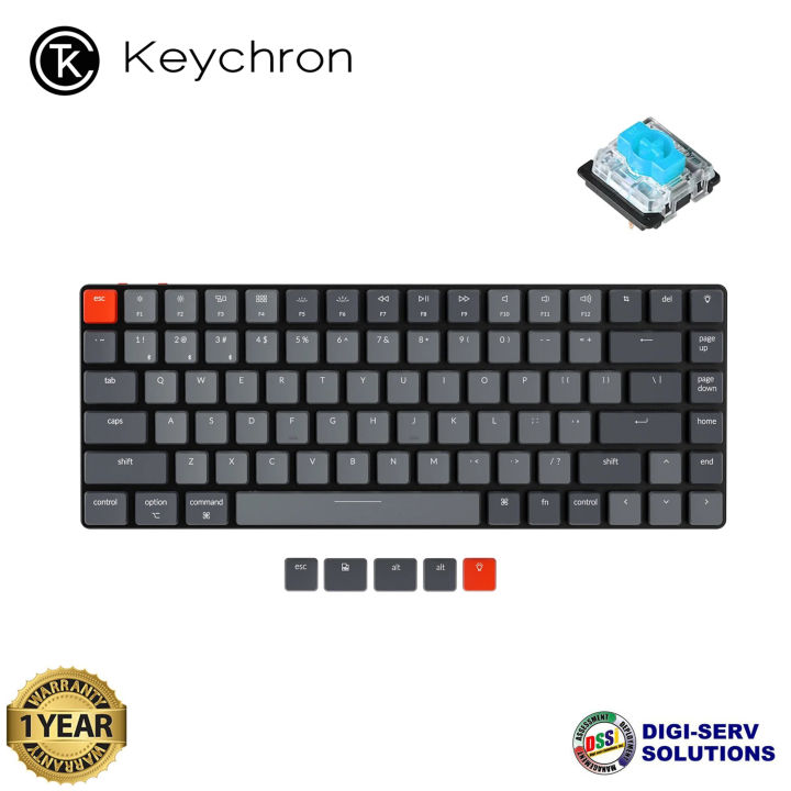 Keychron K3-A2 Wireless Mechanical Keyboard (Blue Switch) 84-keys White ...