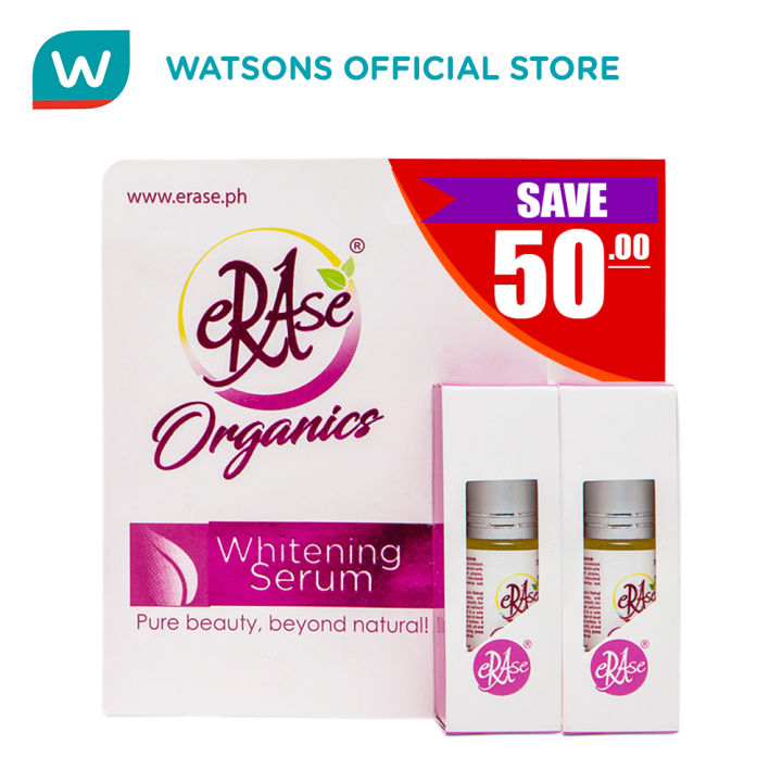 ERASE Organics Whitening Serum 7ml x 2s | Lazada PH