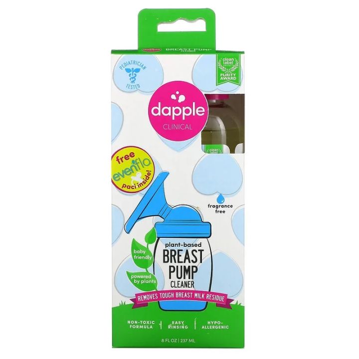 Dapple Baby, Clinical, Plant-Based Breast Pump Cleaner, Fragrance Free ...