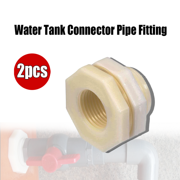 2PCS 1/2 Inch Thread Water Tank Connector Pipe Fitting Water Tank Drain ...