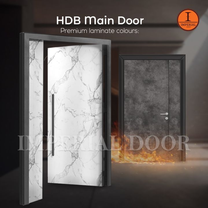 Solid Premium Laminate Main Door For HDB Door, BTO, Resale Flats, Condo ...
