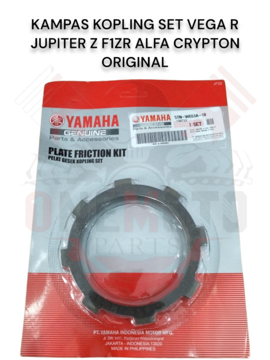 ORIMOTO- KAMPAS SET PLAT GESEK KOPLING YAMAHA JUPITER Z VEGA R F1ZR ALFA CRYPTON ORIGINAL 5TN ...