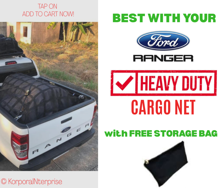 FORD RANGER/RAPTOR HIGH QUALITY CARGO NET FOR PICKUP TRUCKS THE BEST ...