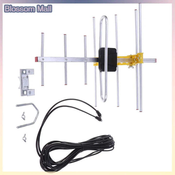 [Hoa] ngoài trời 100 dặm khuếch đại 8 ăng ten Yagi HD TV 10dB tầm xa ...