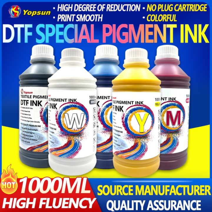 DTF Textile Transfer Pigment Ink 1000ML 1 Liter DTF Solution Yopsun ...