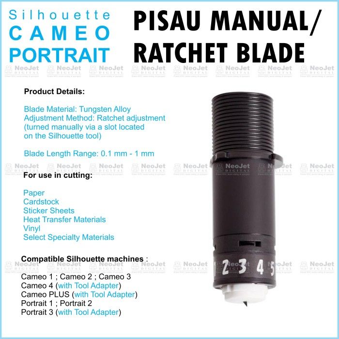 Silhouette Cameo Replacement Blade Original Pisau Cutting Ratchet Blade ...