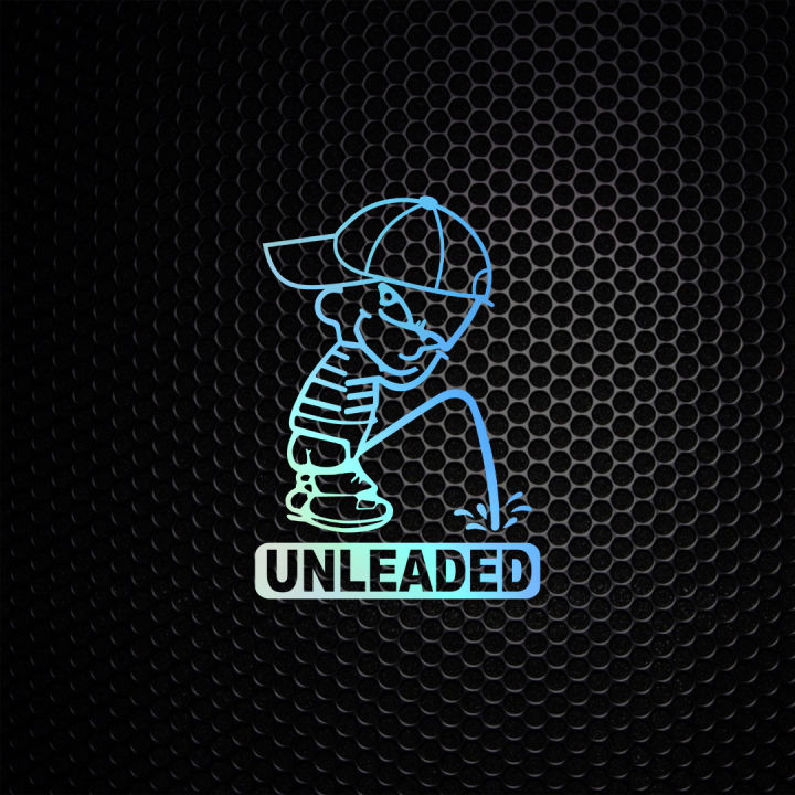 Unleaded WATERPROOF STICKER VINYL decal for car, motorcycle gas tank ...