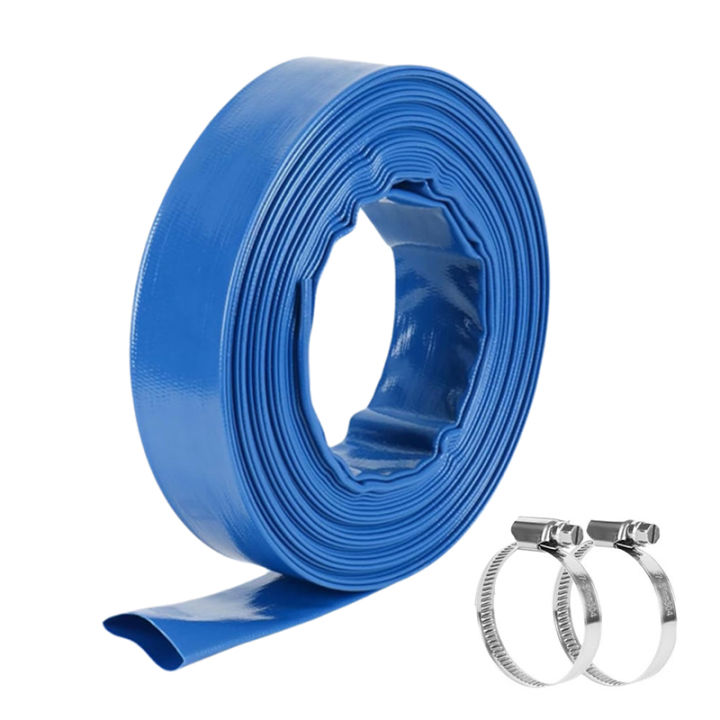 1.5" X 20 FT Pool Backwash Hose with 2 Hose Clamps PVC Swimming Pool ...
